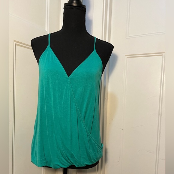 Lily White | Tops | Emerald Green Cross Front Tank Size M | Poshmark